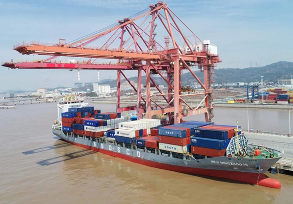 Another freight shipping route links Taizhou with Japan